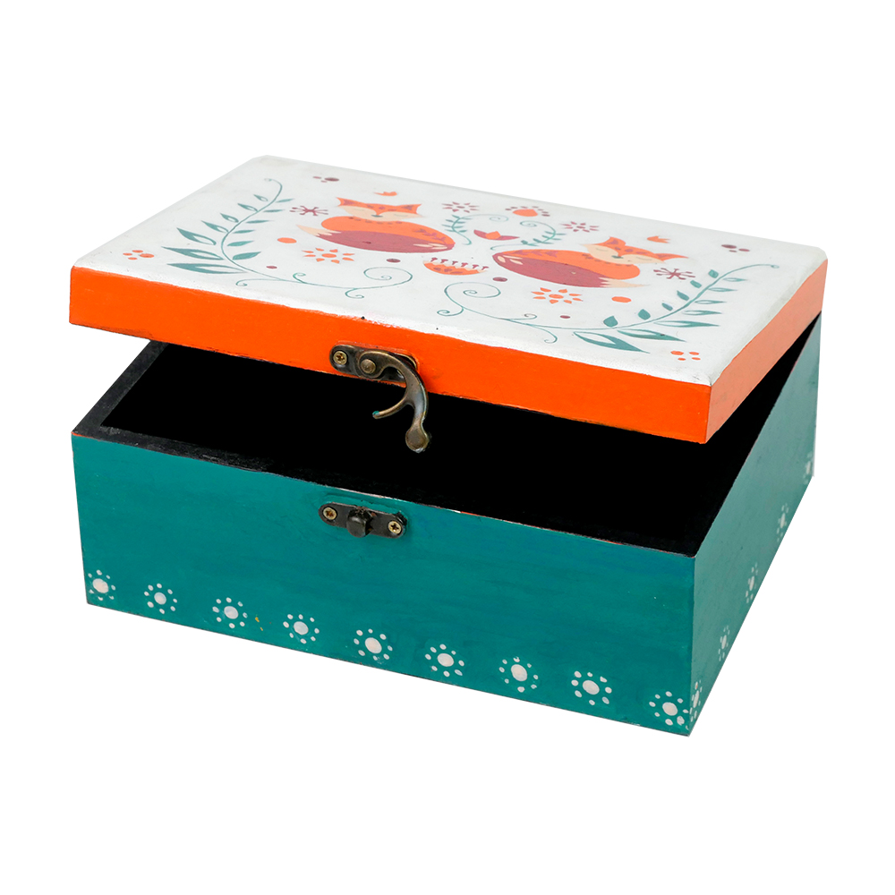 Exquisite Jewellery Box hand-painted with an original Scandinavian art ...