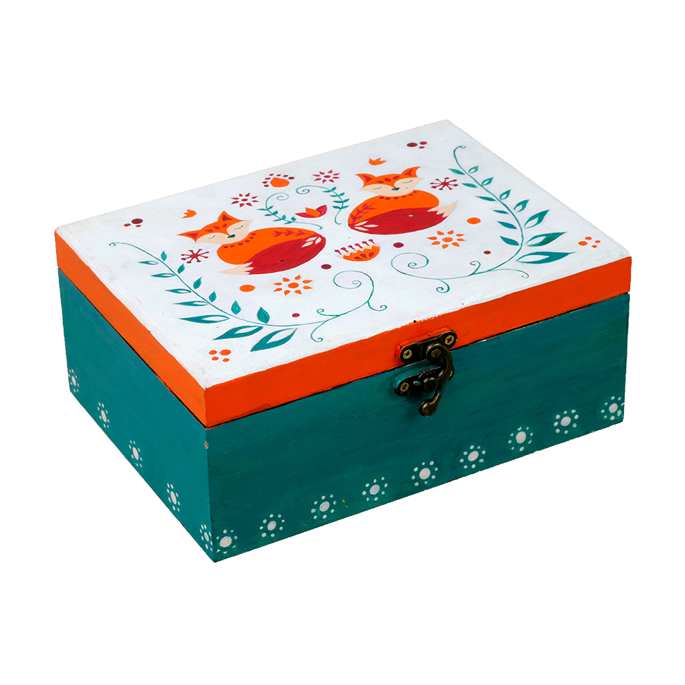 Exquisite Jewellery Box hand-painted with an original Scandinavian art ...