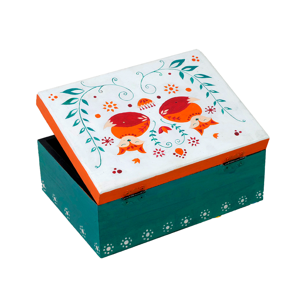 Exquisite Jewellery Box hand-painted with an original Scandinavian art ...
