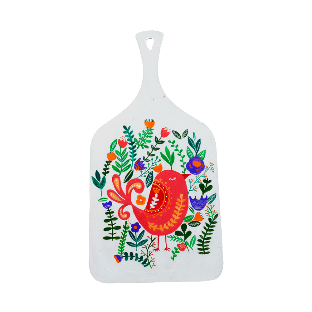 Exquisite Chopping Board hand-painted with an original Scandinavian Art ...